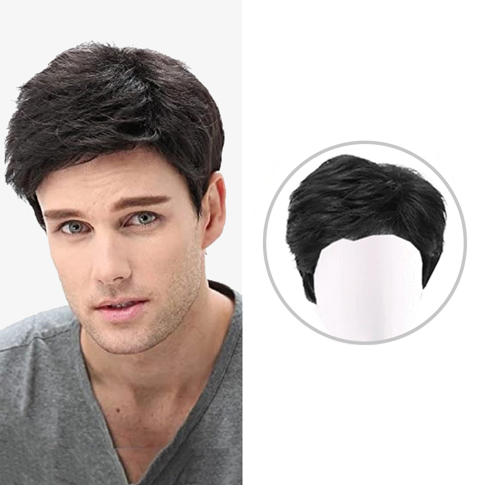 (COMPRE 1 LEVE 2) Peruca Masculina Ultrarrealista HairStyle + BRINDE